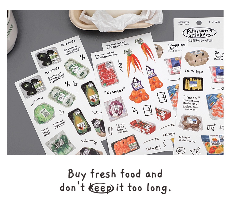 PPM Creative Daily Life Grocery Supermarket Series Deco Stickers DIY ...