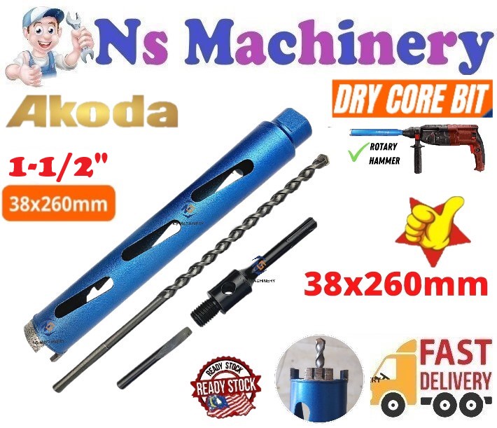 AKODA DRY CORE BIT( SDS PLUS )Heavy Duty Concrete Diamond Core Drill ...