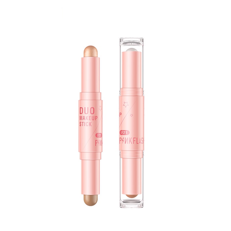 PINKFLASH PF-F21 Duo Makeup Stick Double Shaping Highlighter Blush ...