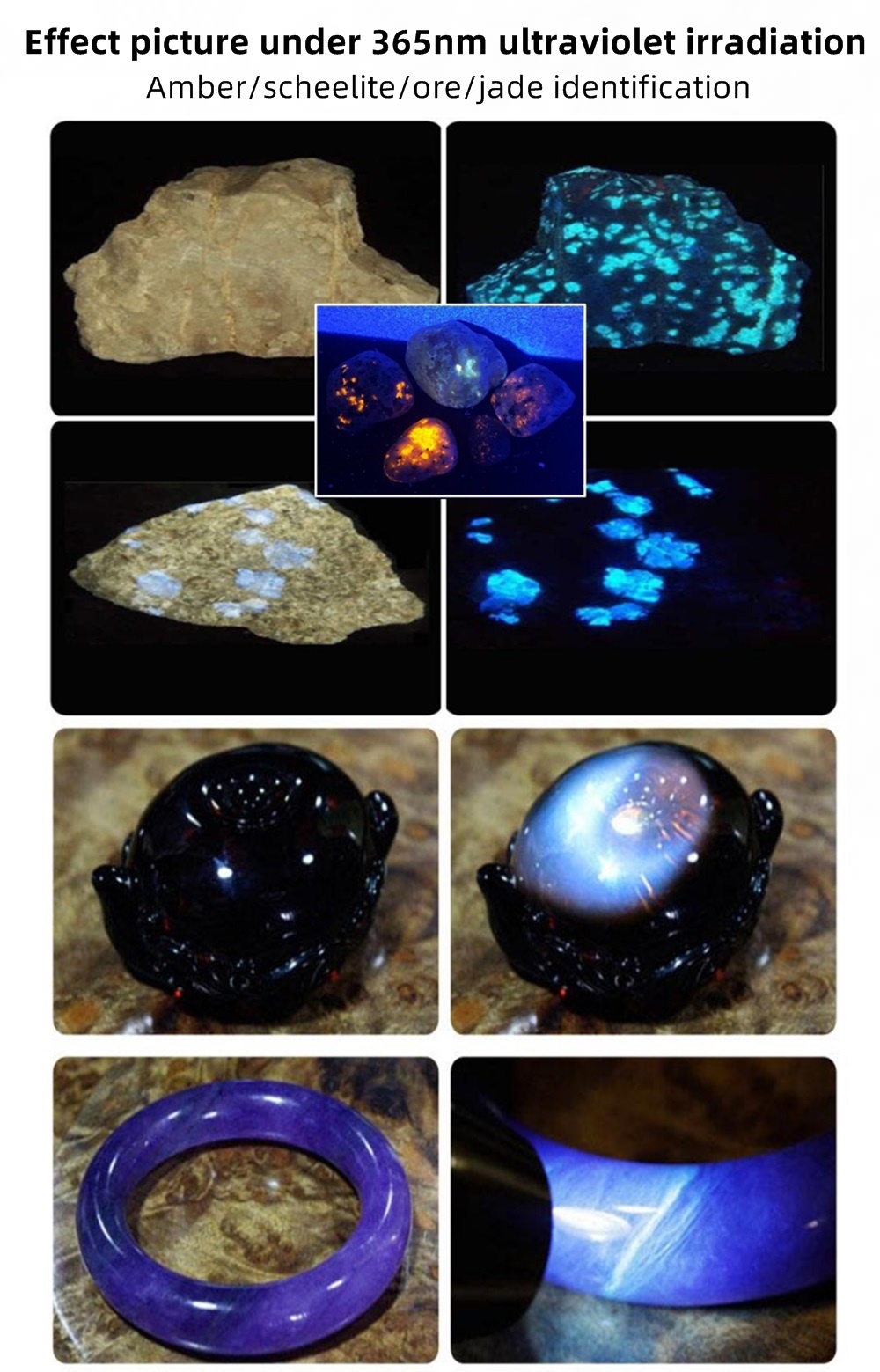 Alonefire SV83 30W UV Flashlight Black Light Rechargeable 365nm ...