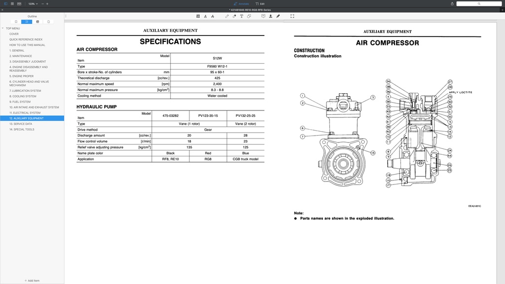 NISSAN UD DIESEL ENGINE RE10 / RF8 TC TD/ RG8 SERVICE REPAIR MANUAL ...