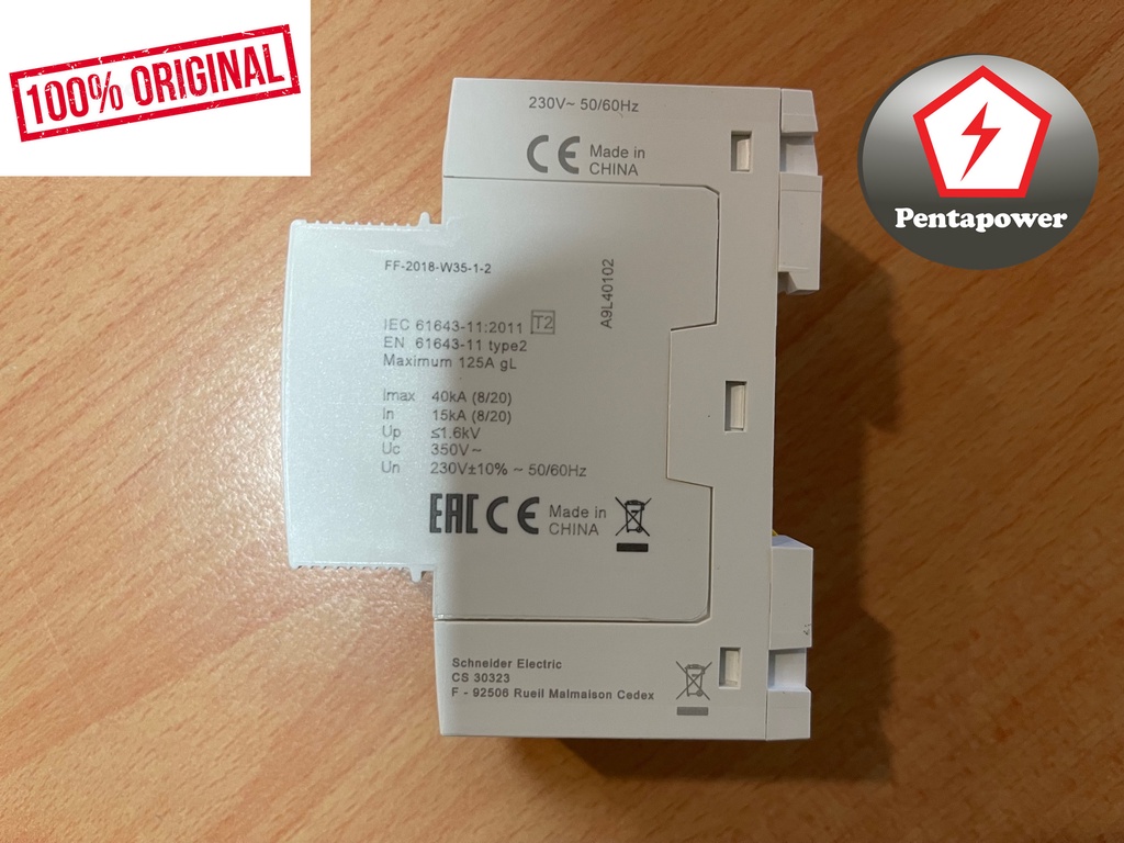 SCHNEIDER A9L40500 SPD CATRIDGE TYPE SINGLE PHASE iPRD40 modular surge ...