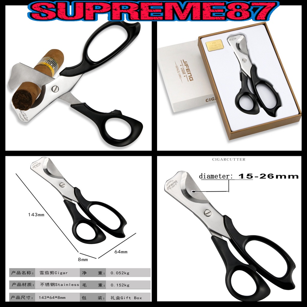 Jifeng Scissor Cutter Scoop Stainless Steel Scissor Humidor cutter ...