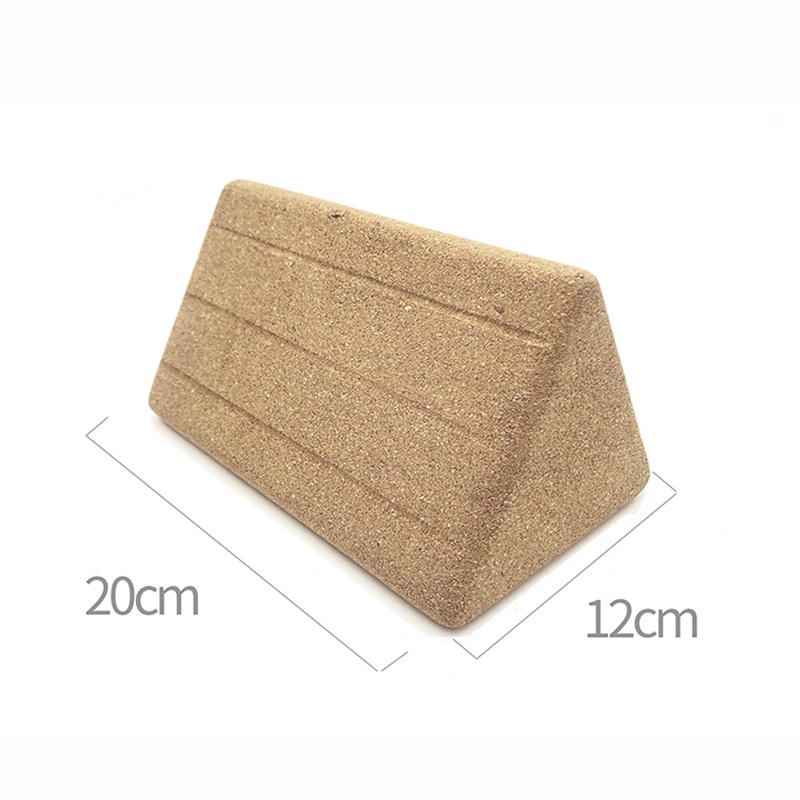New Style Cork Yoga Brick High Density Block Triangle Relax Waist ...