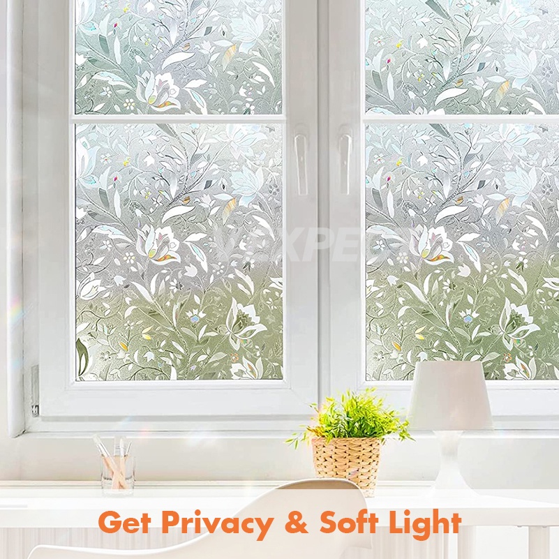 Window Glass Privacy Sticker, 3D Decorative Window Glass Film, Sun ...