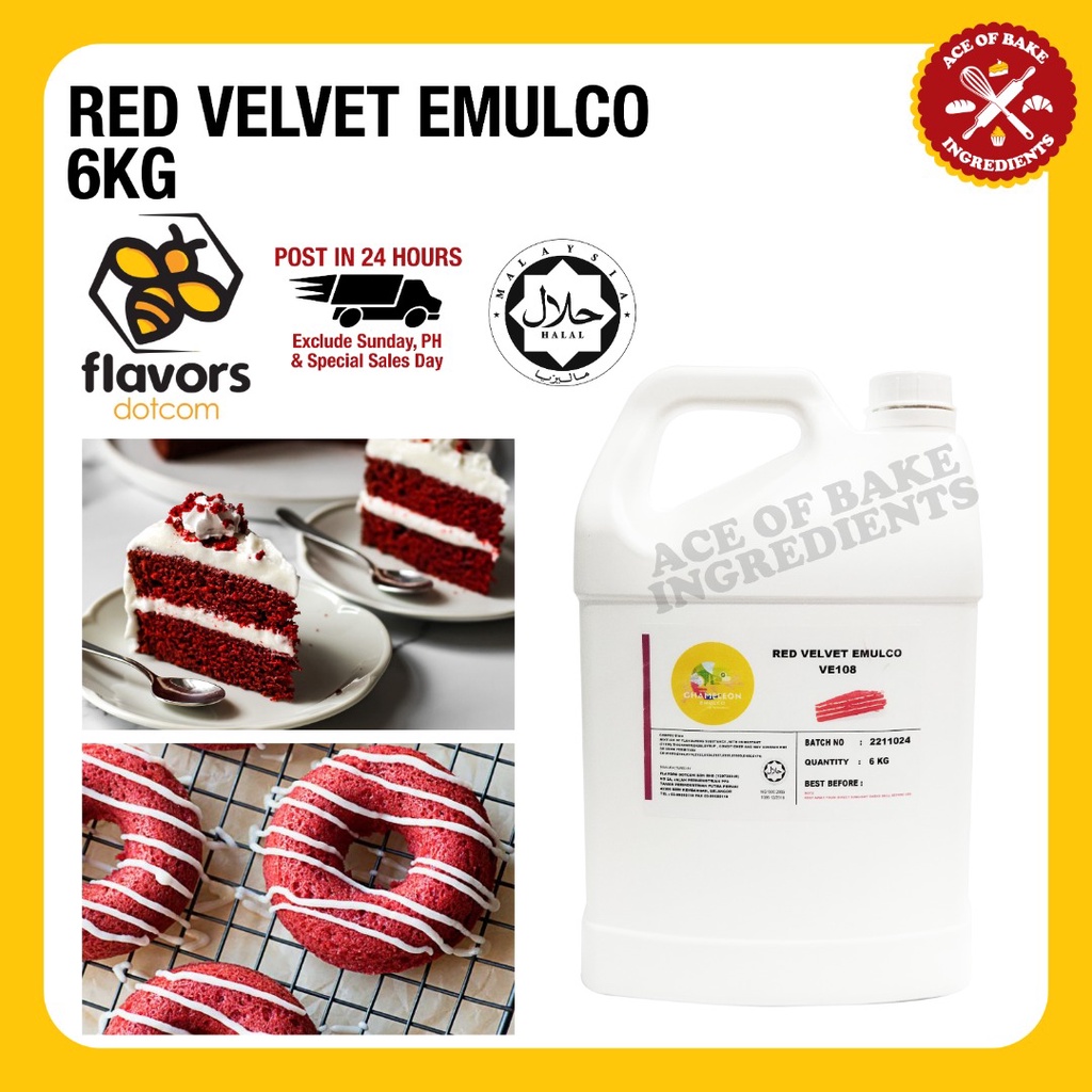 RED VELVET EMULCO 6KG FLAVORS DOTCOM | Shopee Malaysia