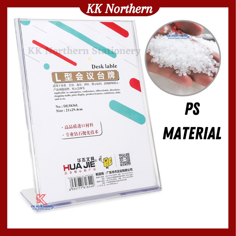 A4 Card Acrylic Table Stand Strong L Shape Transparent Card Stand ...