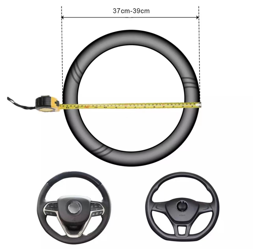 Penutup Roda Stereng Kereta Car Steering Wheel Carbon 6D Cover 38CM ...