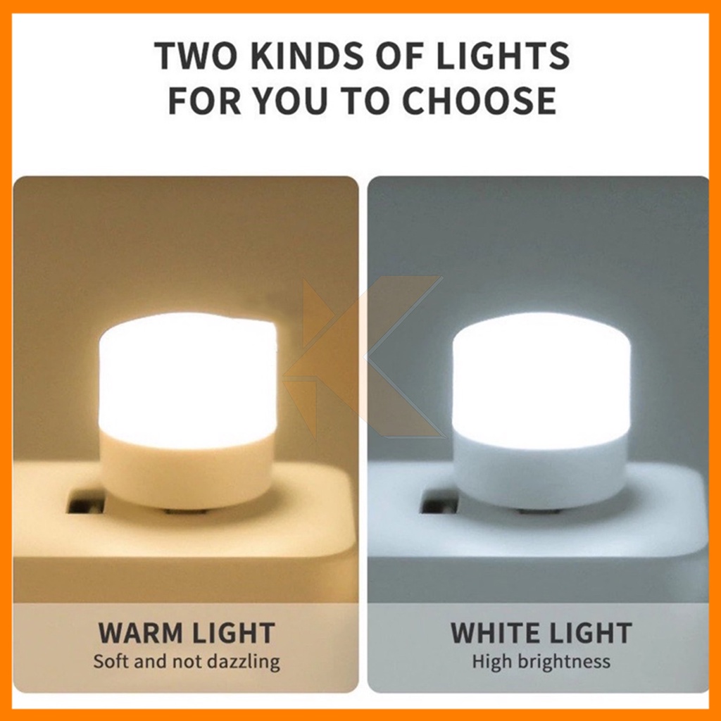 【K-Home】USB Mini Portable LED Light Bulb Super Bright Night Light ...