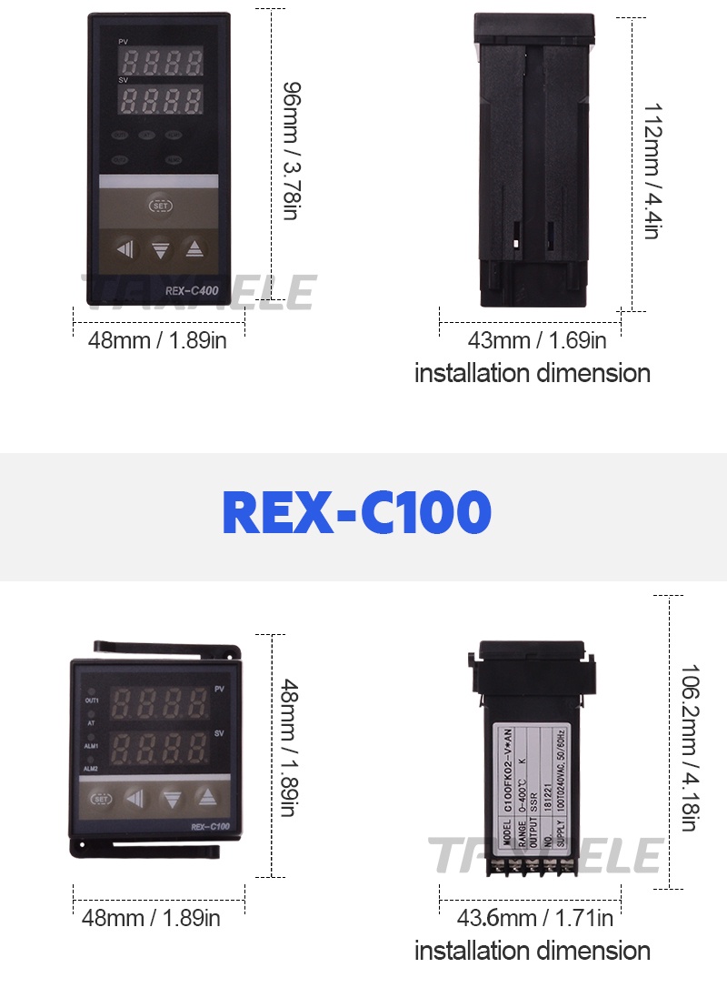 rex-c100 c400 c700 c900 Digital Thermostat Thermometer Temperature Controller Thermoregulator ...