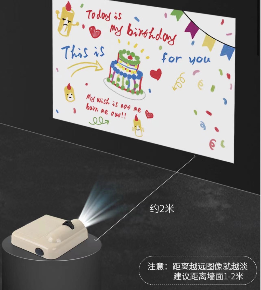 [Coisíní] INS Mini Projector Films Happy Birthday ProjectorMerry ...