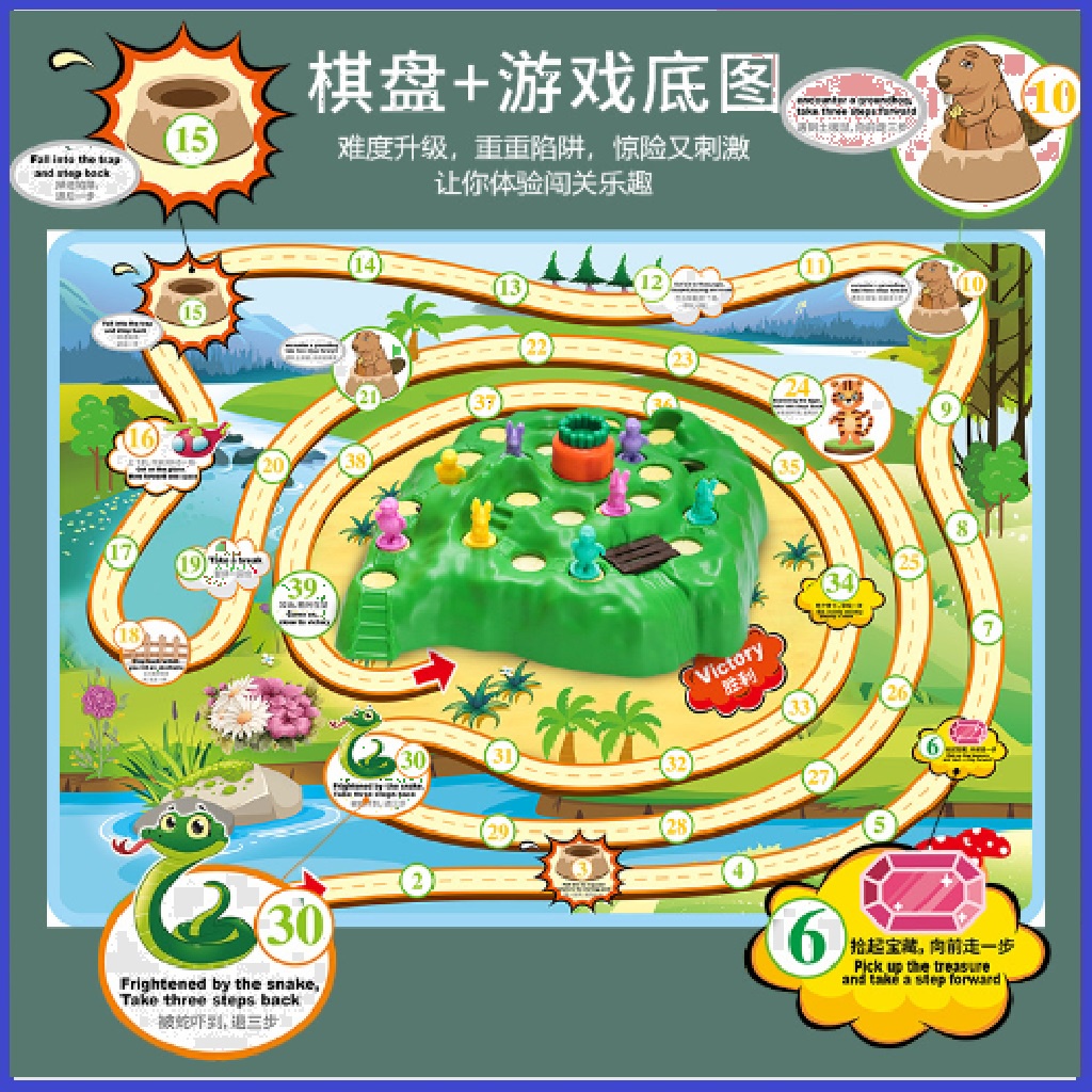 Board Game Rabbit Trap Venturing Bunny Fun For Party Games | Shopee ...