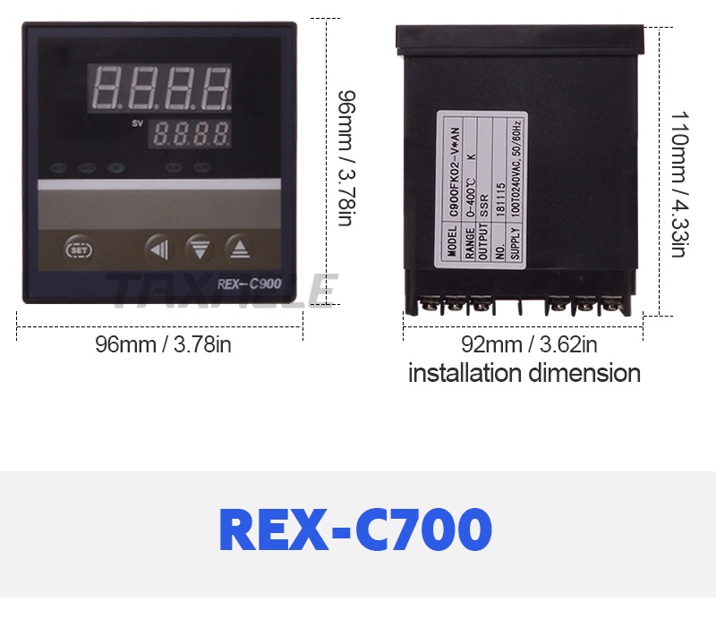 rex-c100 c400 c700 c900 Digital Thermostat Thermometer Temperature ...
