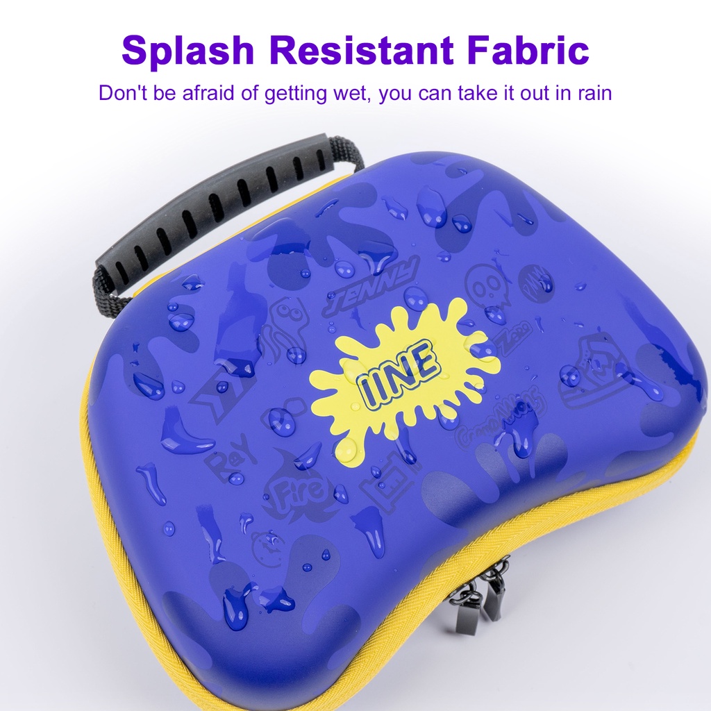 IINE Splatoon Design Purple Controller Storage Bag for Pro Controller ...