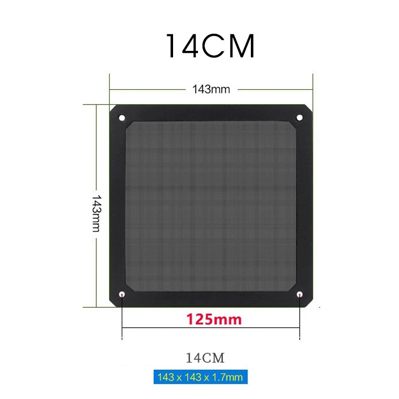 PC Case Fan Dust Filter Black or White Magnetic Dustproof Net / Mesh ...