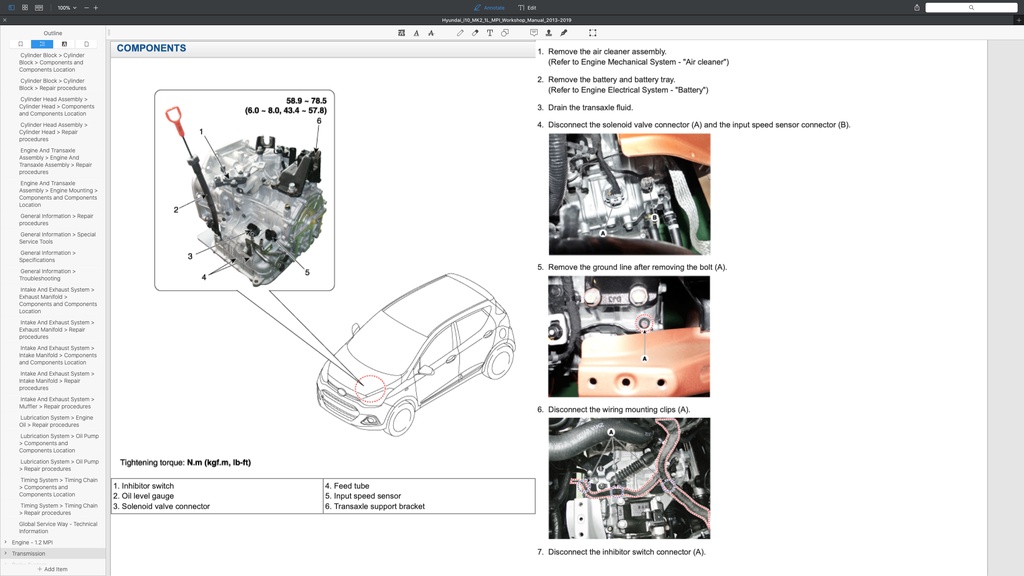 HYUNDAI i10 IA (2013-2022) SERVICE WORKSHOP MANUAL | Shopee Malaysia