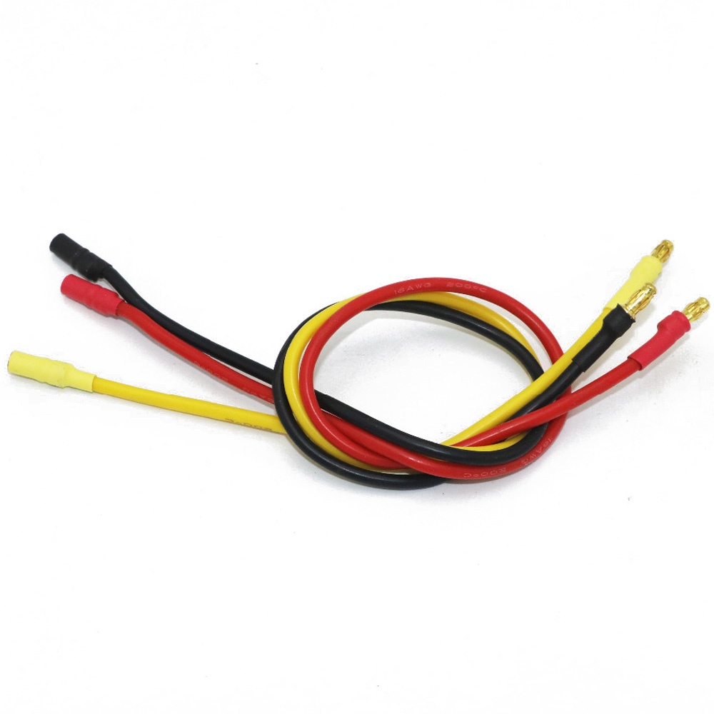 3pcs/lot RC Motor/ESC Extension Cable Wire 3.5MM Banana Plug 16AWG ...