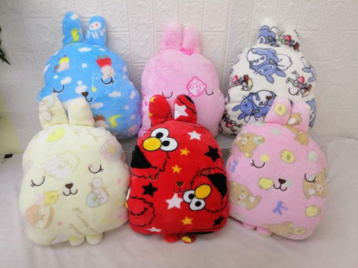 Craftholic Rabbit 梨花兔子 暖手被 空调被 2 in 1 Blanket Soft Toys Cartoon Soft ...