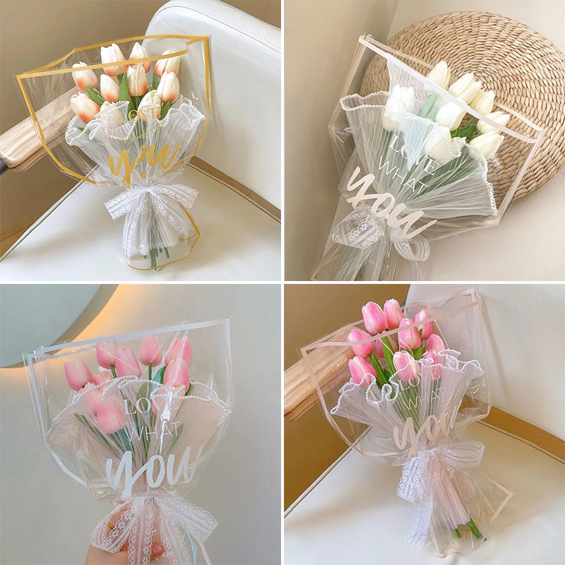 Korean Bouquet Packing Paper Transparent Waterproof Flower Wrapping ...