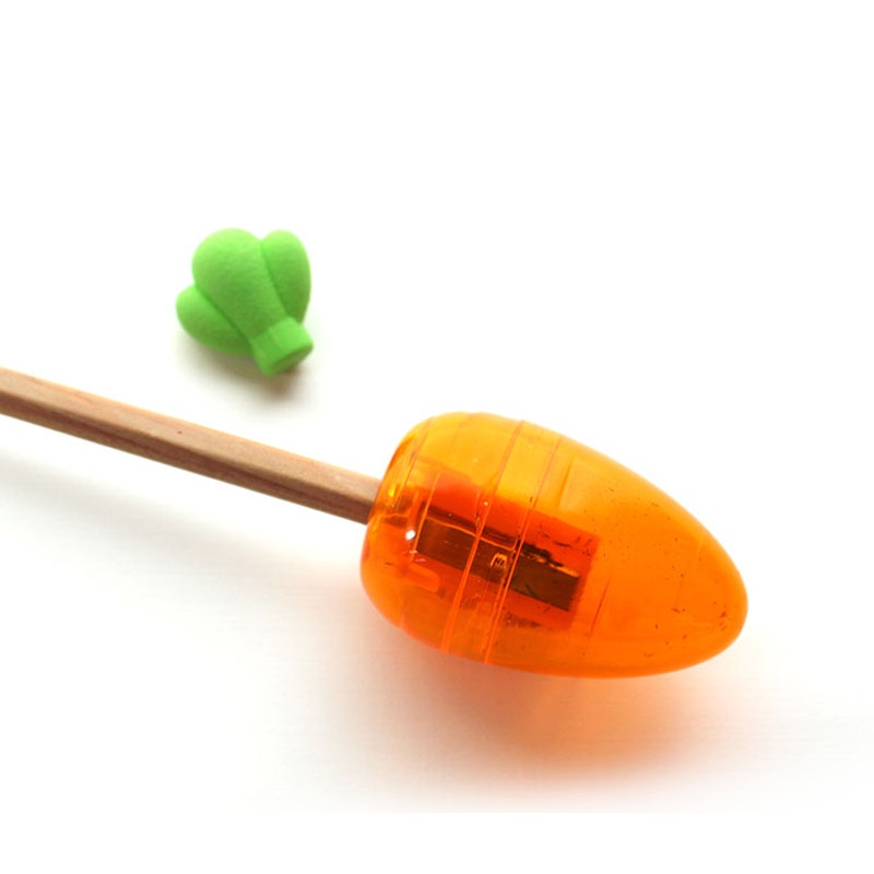 Unique Transparent Carrot Mini Wooden Pencil Sharpener Cute Korean ...