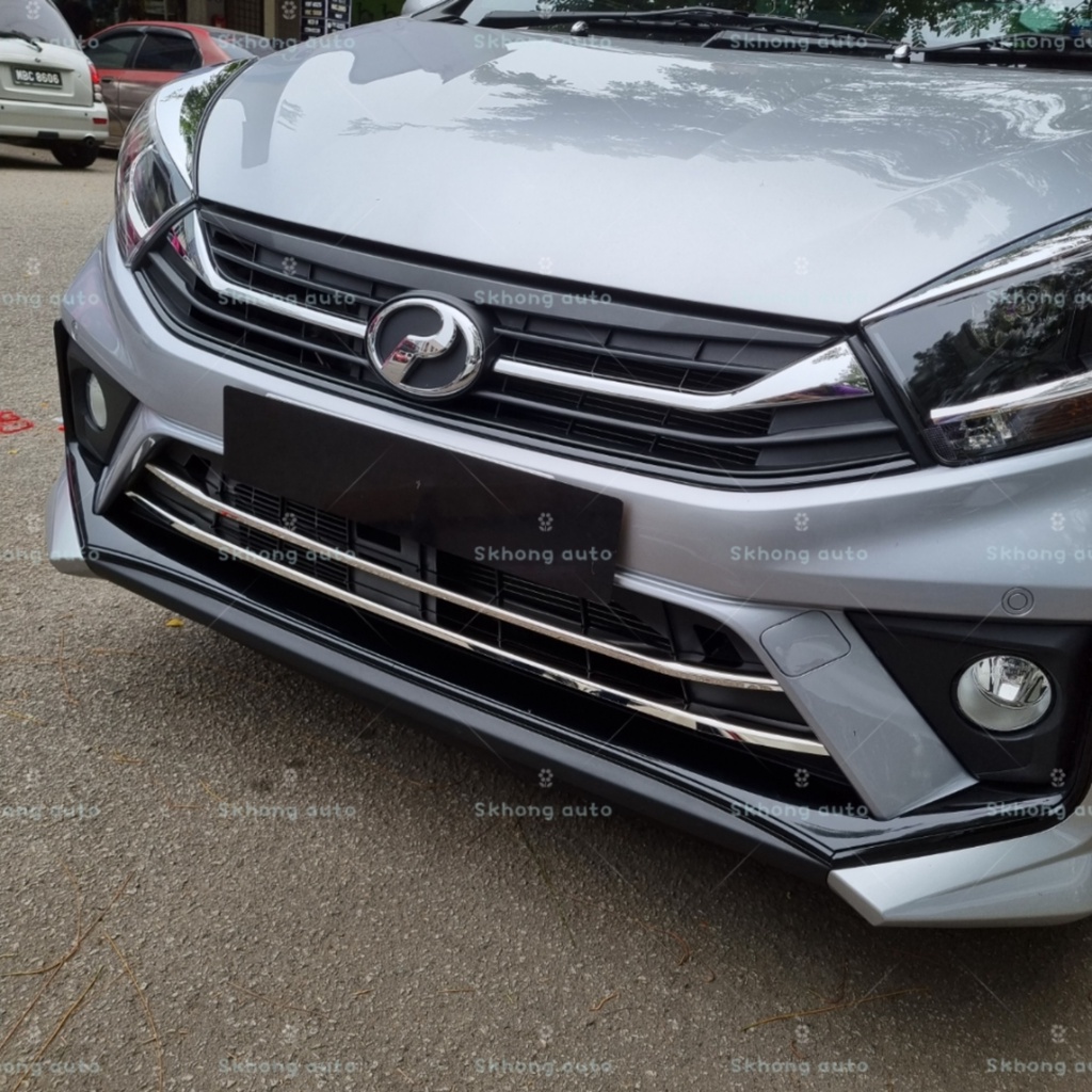 Perodua axia 2019-2022 chrome front bumper garnish accessories ...