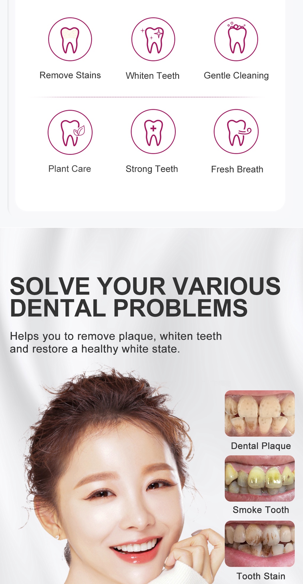 RtopR Teeth Whitening Essence Pemutih gigi Wash Yellow Teeth Remove ...