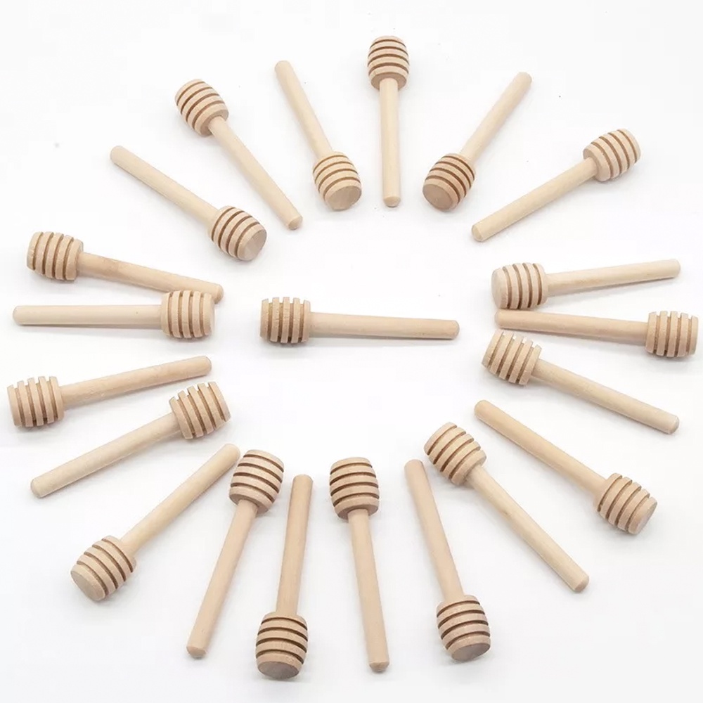 CK 8/10/15CM Honey Wooden Stick Long Handle High Quality Jar Dipper ...