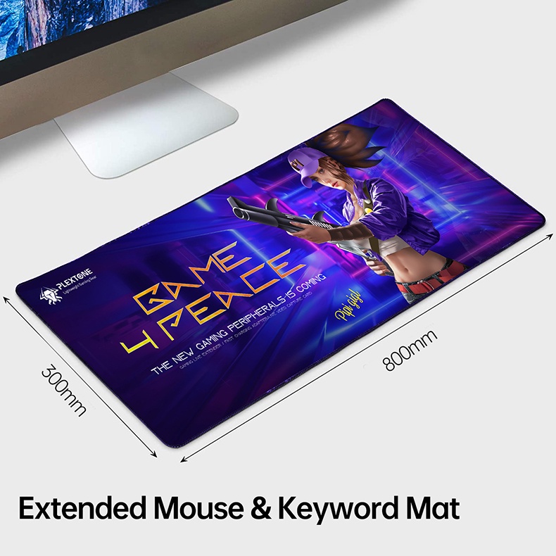 PLEXTONE Large Gaming Mouse Pad Anti-Slip Rubber Base Extended Mouse ...