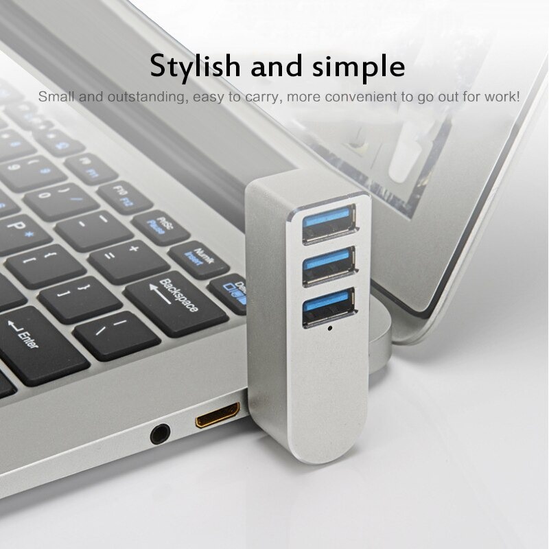 Rotating USB Hub 3.0 Adapter High-Speed U Disk Reader 3 Ports USB Hub 3 ...