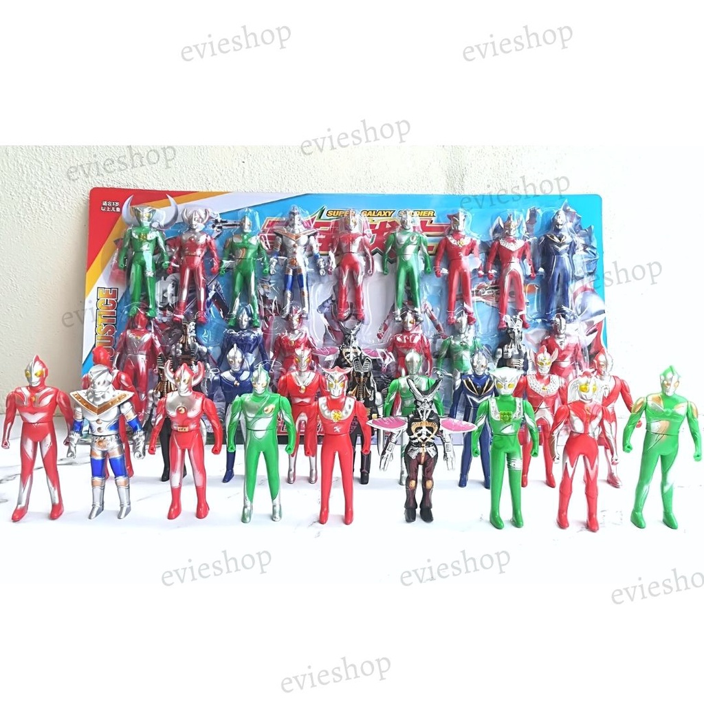 18 Pcs Ultraman Figurine Set Patung Ultraman Cake Topper Mainan ...