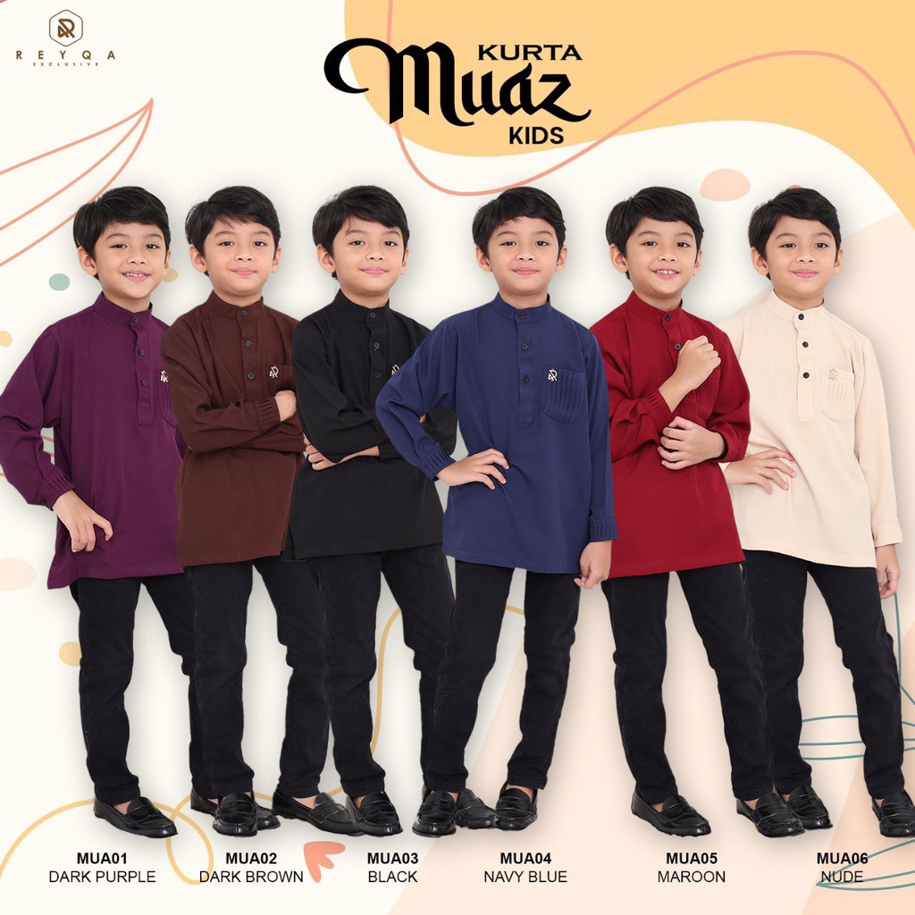 KURTA MUAZ KIDS Baju Kurta Budak Lelaki Baju Kanak-Kanak Raya 2023 ...