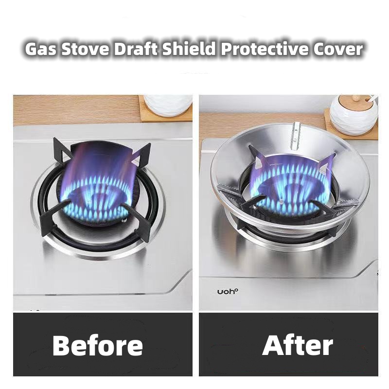Holes Gas Stove Draft Shield Protective Cover Fire Fixed Energy Saving ...
