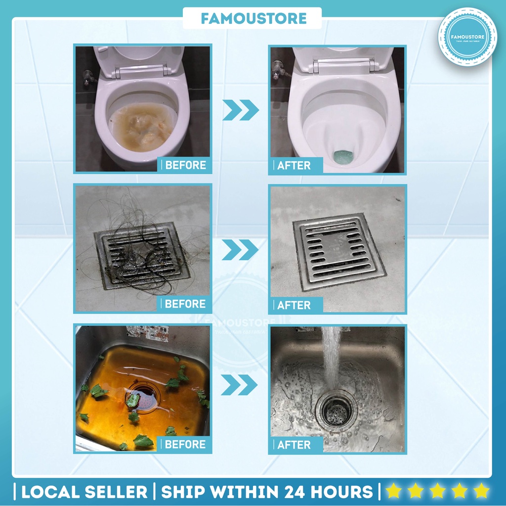 Sink and Drain Clog Remover Clogged Drain Remover Drain DeClogger Asid ...