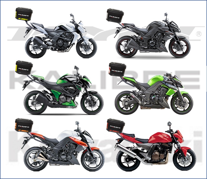 KAWASAKI SEMI ALUMINIUM WATERPPROOF TOP BOX 45LITER MOTORCYCLE HARD ...