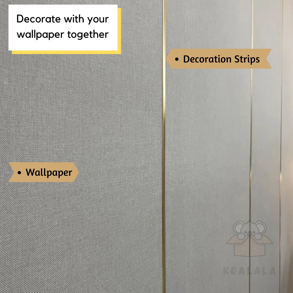 25M/50M Self Adhesive Waterproof Decoration Strip DIY Gold Decorative ...