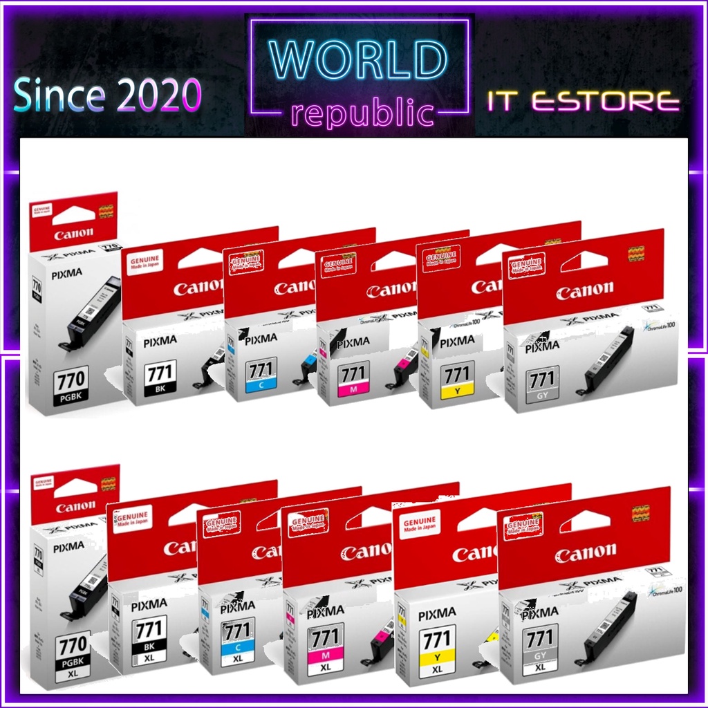 Canon Genuine Ink Cartridge PGI770 CLI771 PGI-770 CLI-771 PGI770XL PGI-770XL CLI771XL CLI-771XL ...