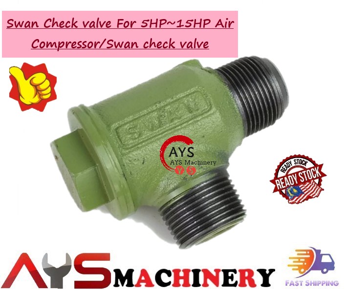 Swan Check valve For 5HP~15HP Air Compressor/Swan check valve | Shopee ...