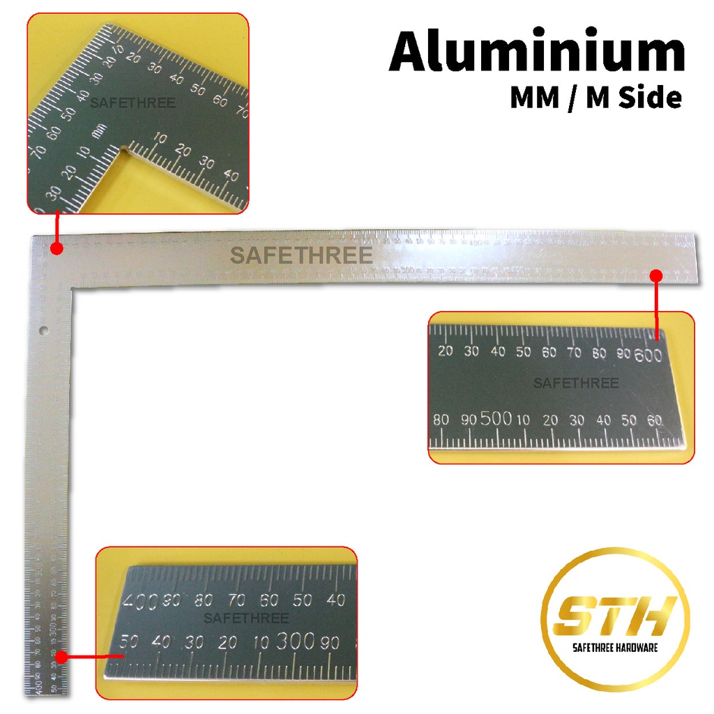 16'' x 24'' 90 Degree Stainless Steel Try Square Ruler 600mm x 400mm ...