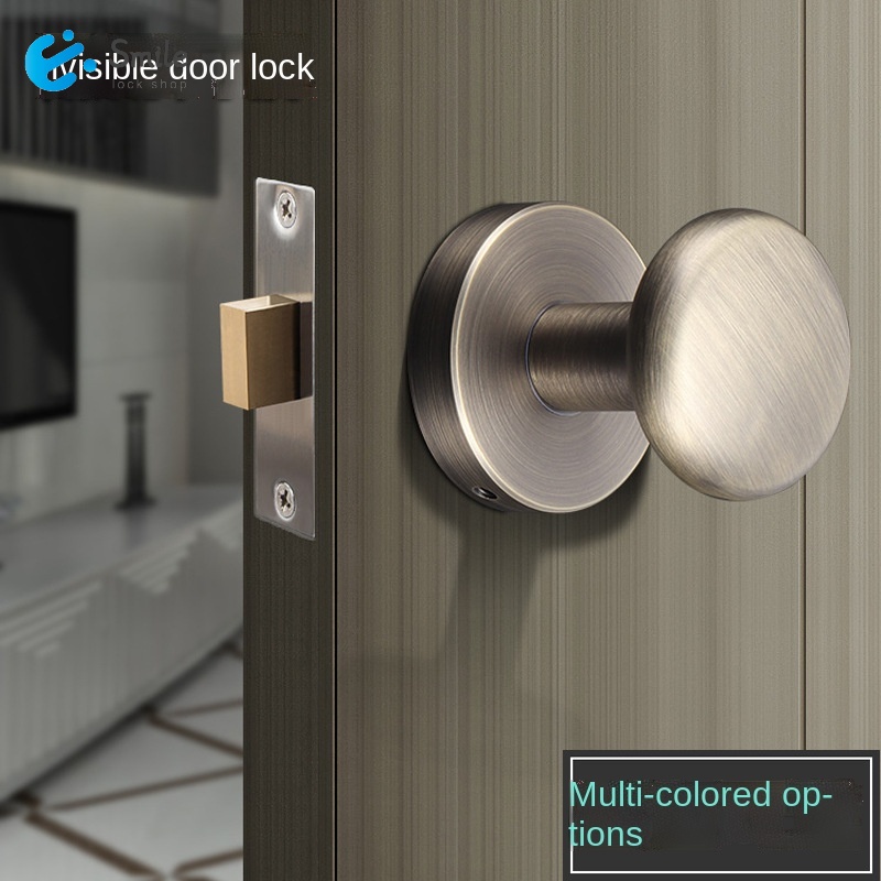 Household Invisible Door Lock Pull Ring Lock Concealed Lock Bedroom ...
