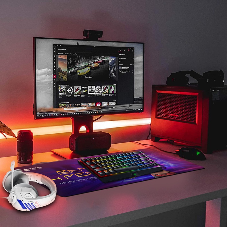 PLEXTONE Large Gaming Mouse Pad Anti-Slip Rubber Base Extended Mouse ...