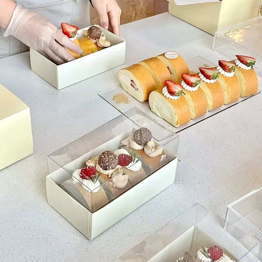 1 psc Cake Roll Packaging Box/Korean Room Macaron/Towel Roll Swiss Roll ...