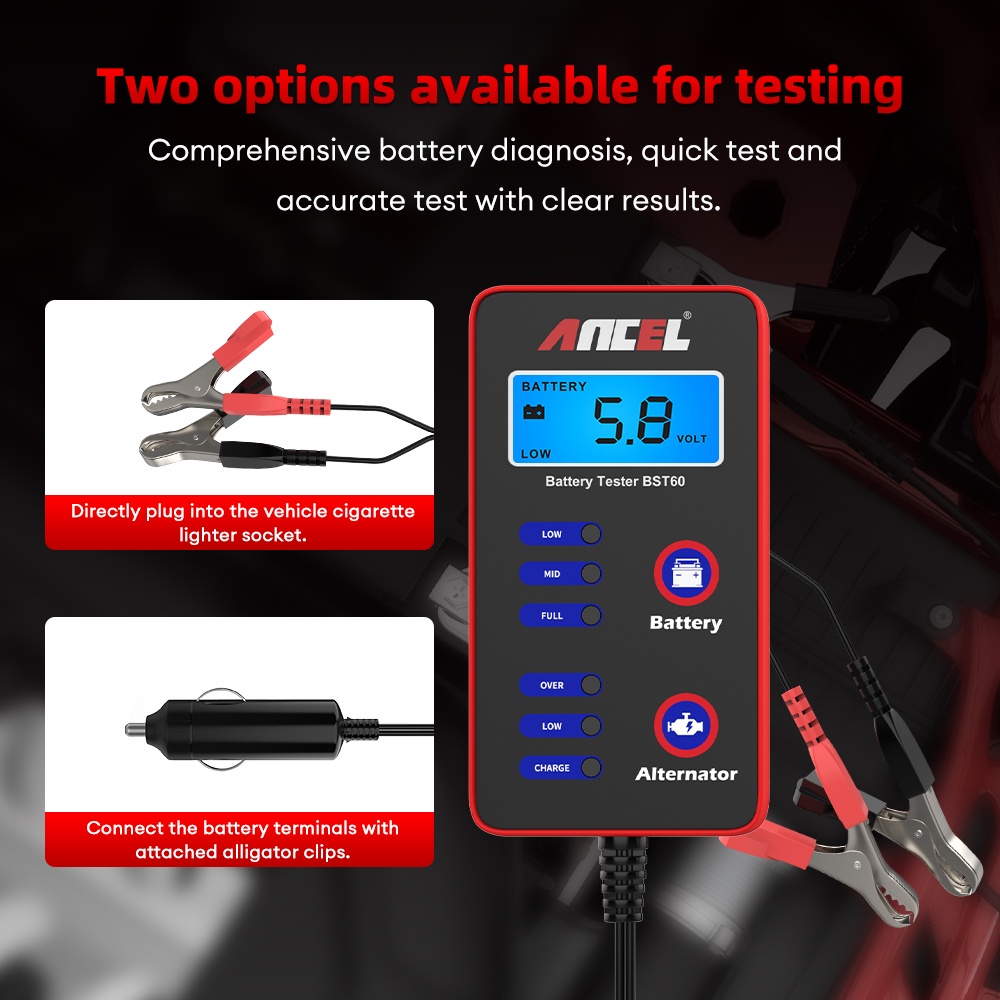 【Local Ship】ANCEL BST60 12V Digital Car Battery Tester Quick Tester ...