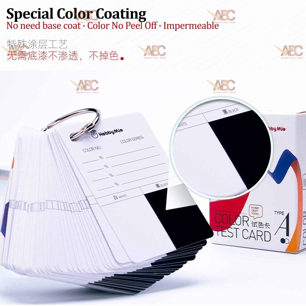 [HobbyMio] Paint Colour Test Card - Airbrushing Model Color Paper ...
