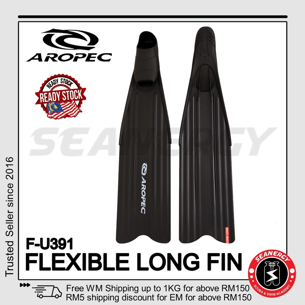 AROPEC Freediving Long Fin Freedive Fin Spearfishing Fin F-U391 ...