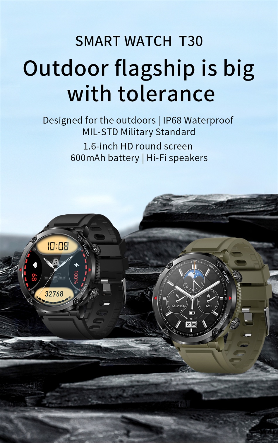 LIGE Smart Watch Men 1.6'' IPS HD Screen Bluetooth Call Wrist Watches ...