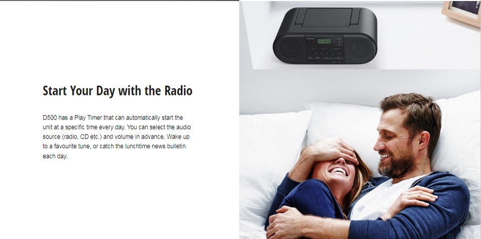 PANASONIC POWERFUL PORTABLE RADIO WITH CD RX-D500GS-K / RX-D500 ...