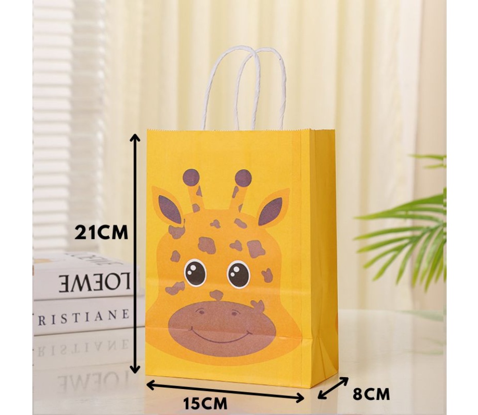 Animal Paper Bag with handle Gift Cookies Packaging Party Doorgift ...