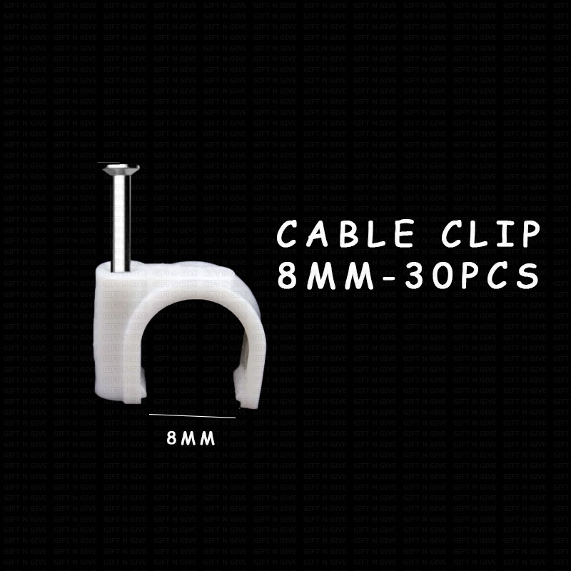 AS 6/8/10/12mm PVC Cable Plastic Wall Cable Clips With Nails U Clip ...