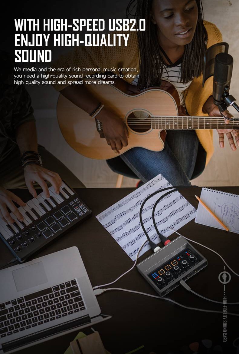 TEYUN Q-16 Audio Interface Sound Card with Monitoring,Sound Card For ...