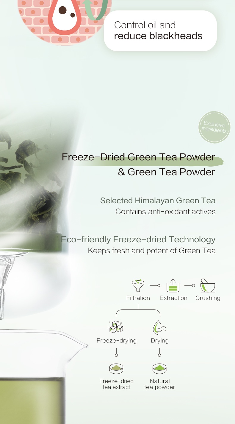 CHANDO Himalaya Green Tea Purifying Clay Mask Pore Cleansing Clay Mask ...